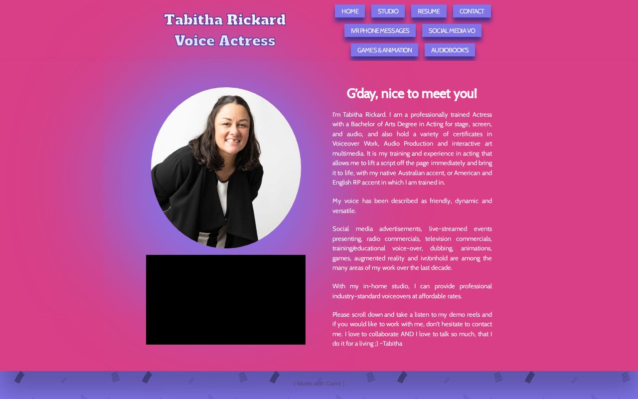Tabitha Rickard Voice Overs